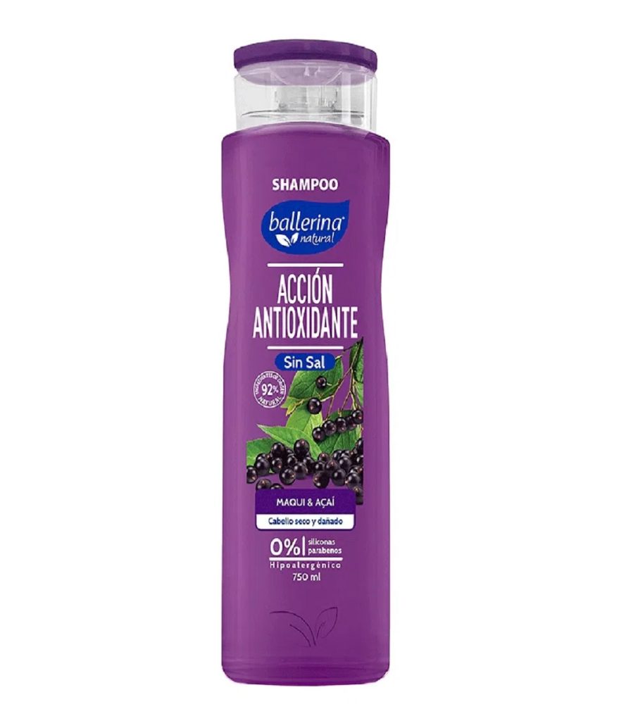 Shampoo Ballerina Sin Sal Botella Maqui y Acai 750ml - JC puntofertas